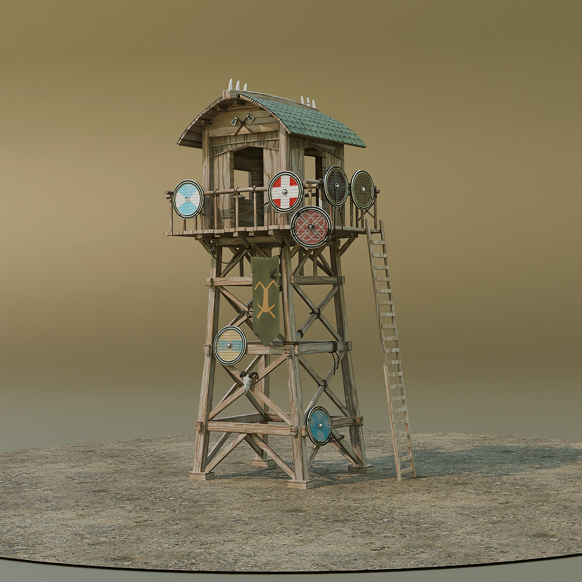 ArtStation - watch tower stylized