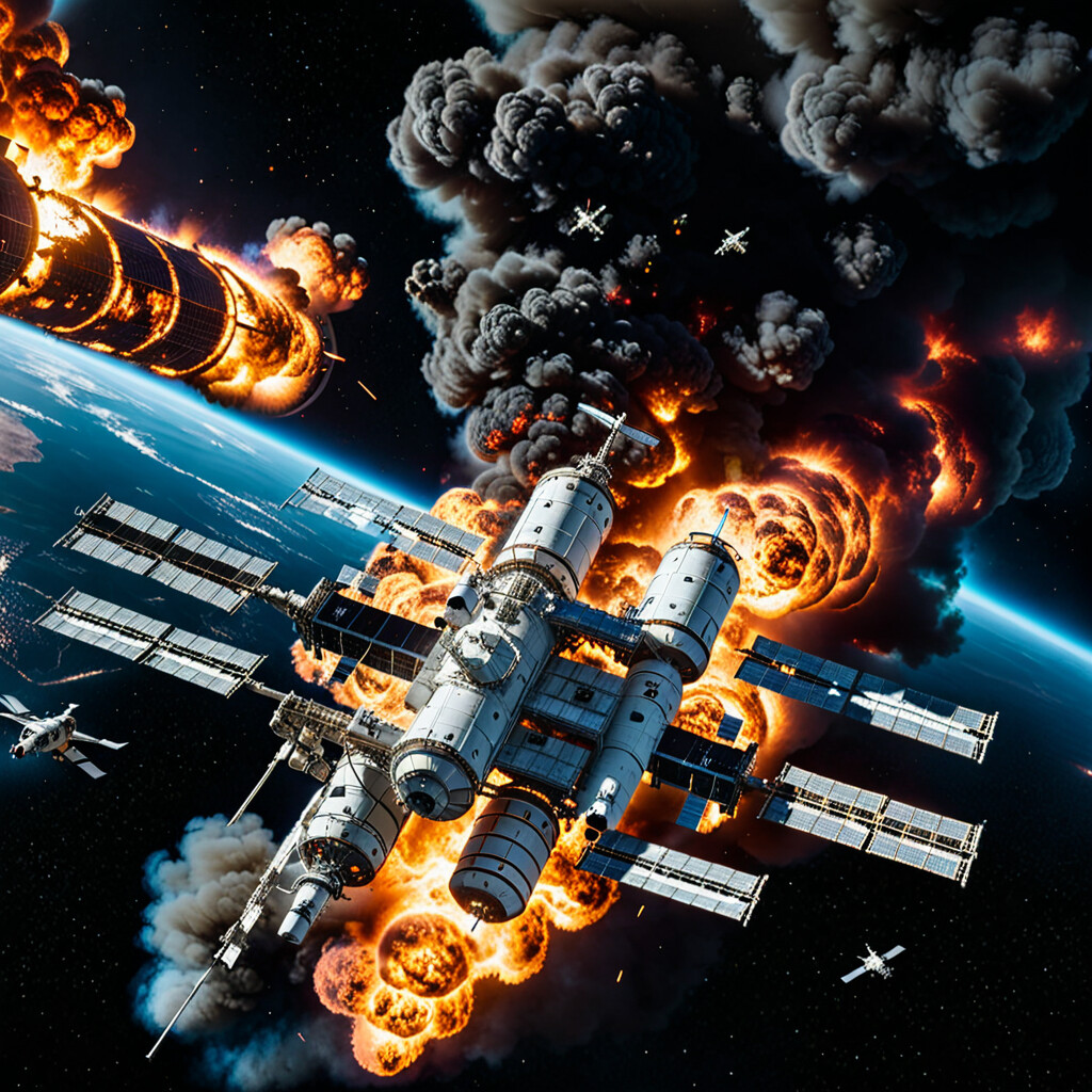 ArtStation - Space Station. Explosion