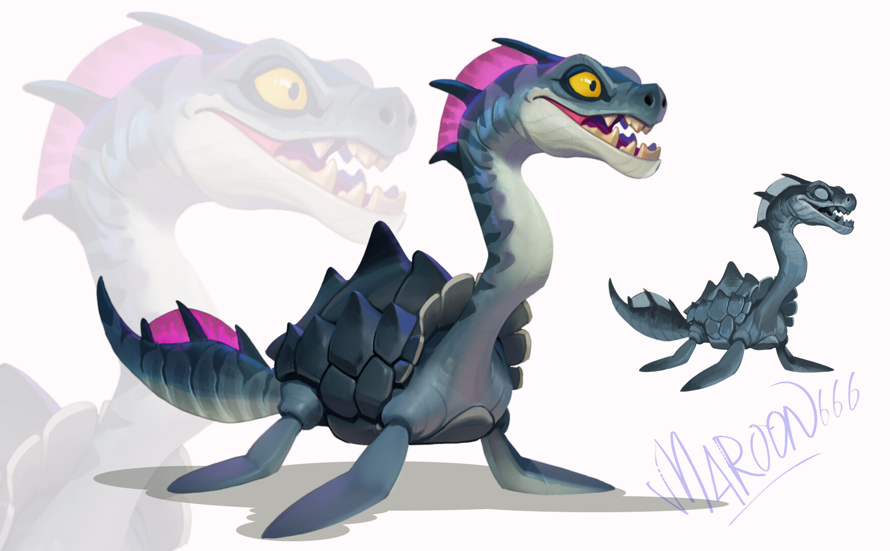 ArtStation - A plesiosaur was released by me