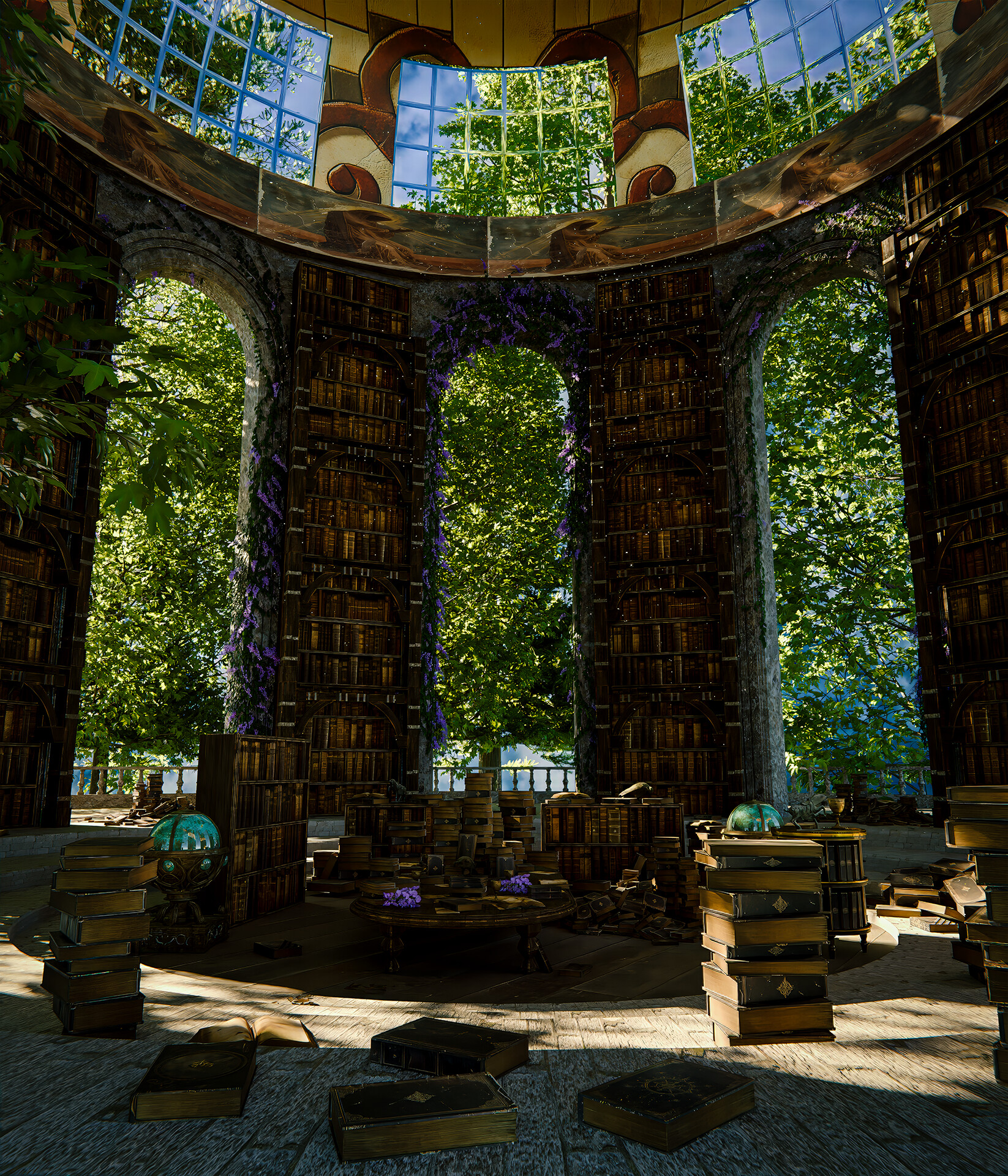 ArtStation - The Enchanted Library of Eldergrove