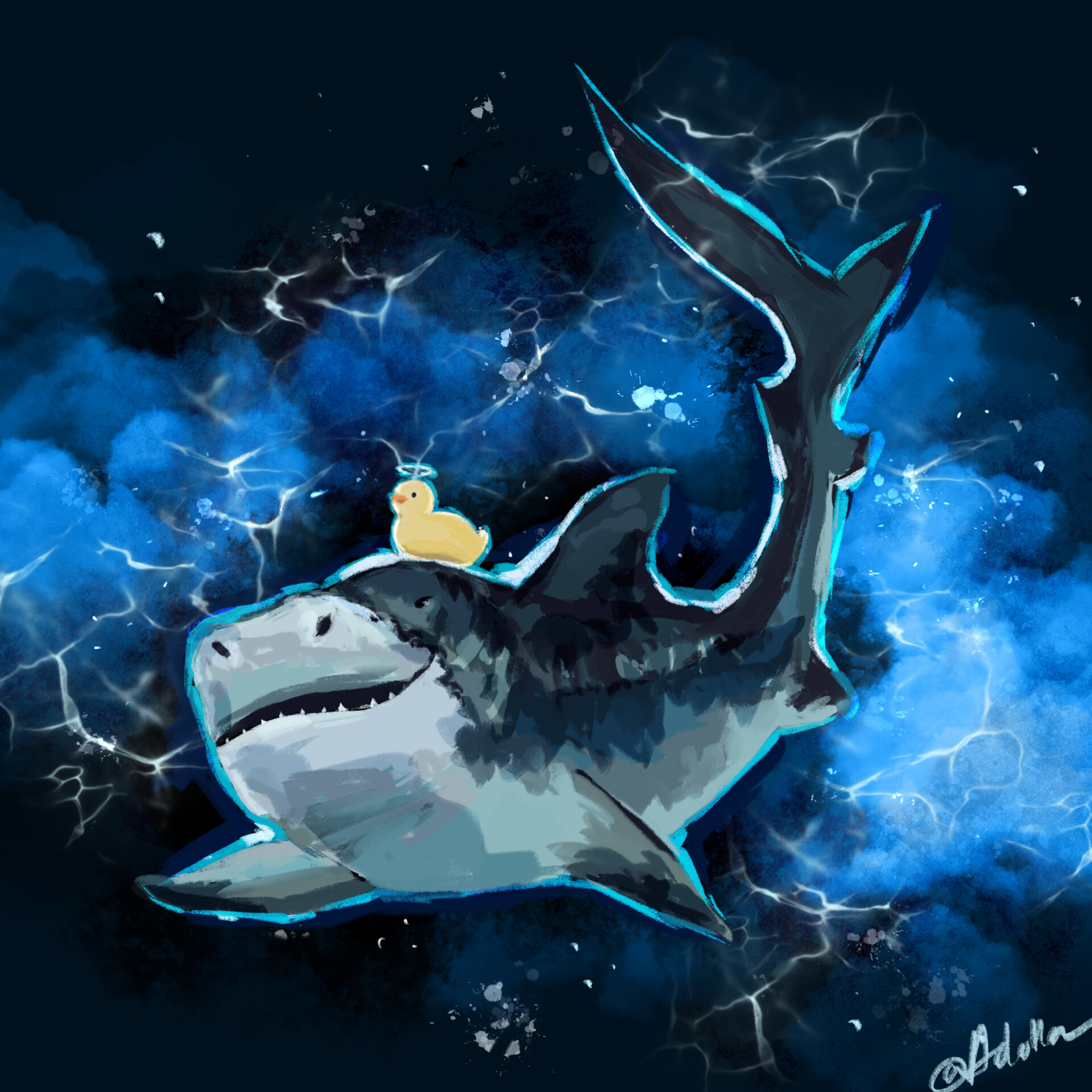 ArtStation - Holy Space Shark: Gamertag PFP
