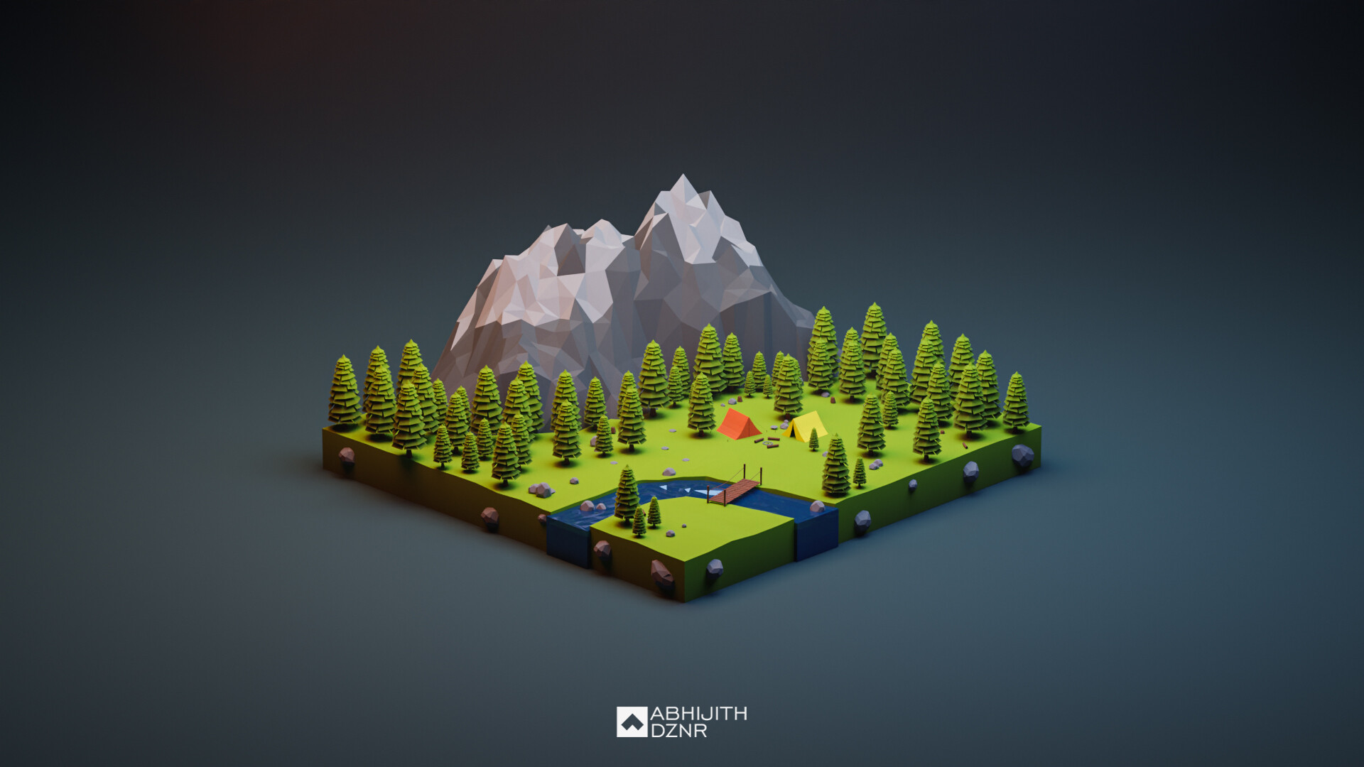 ArtStation - Mountain Camp , Mini World