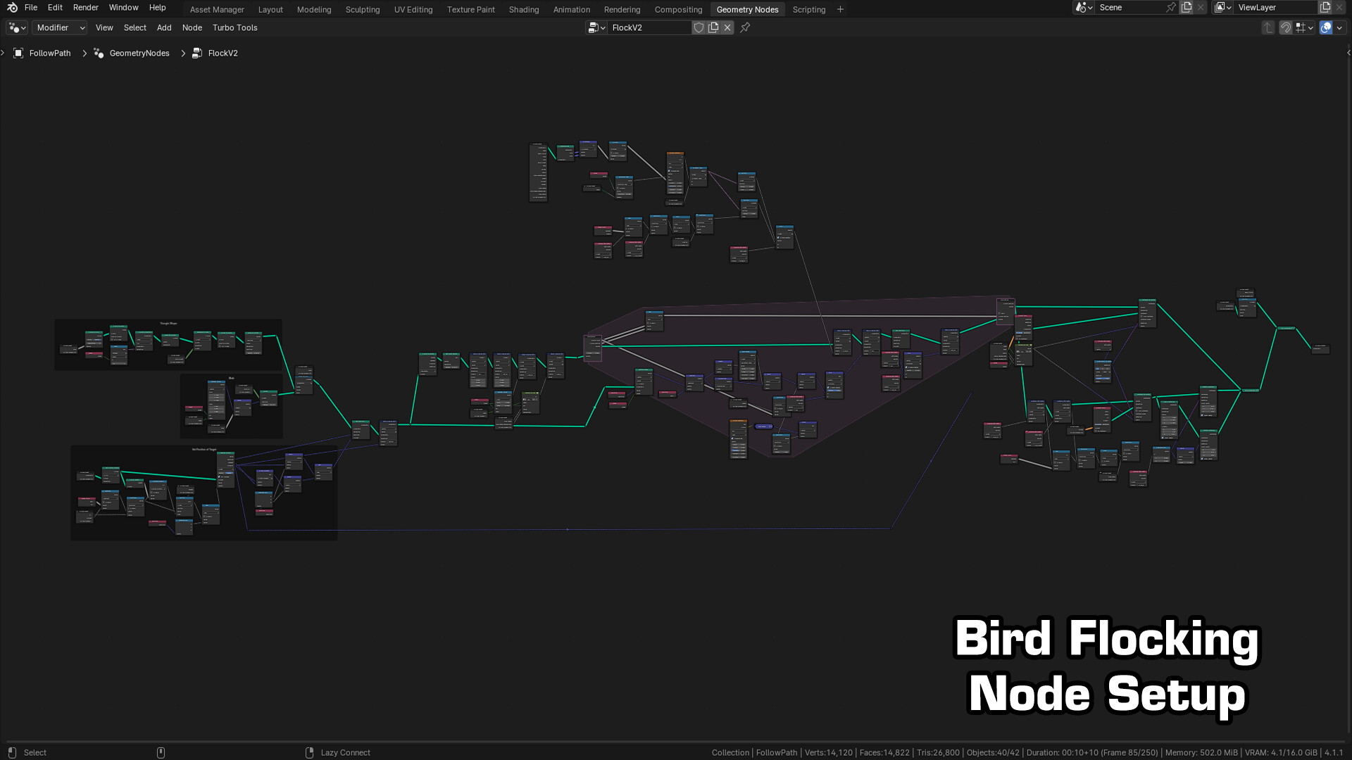 3D Tudor - Birds and Bees Geometry Node