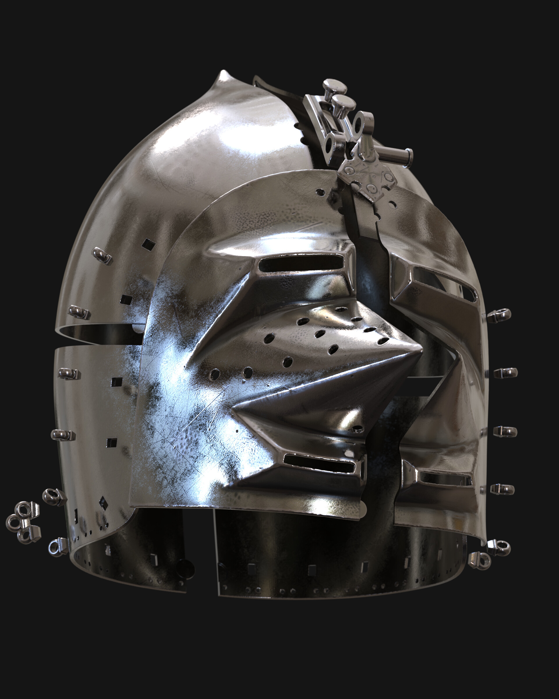 ArtStation - Klappvisor Bascinet