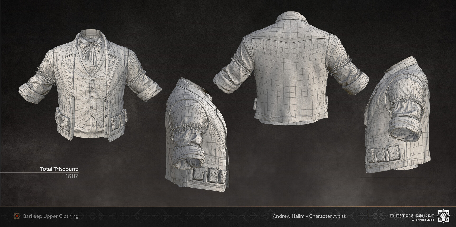Andrew Halim - Barkeep Upper Clothing - Game Asset Training
