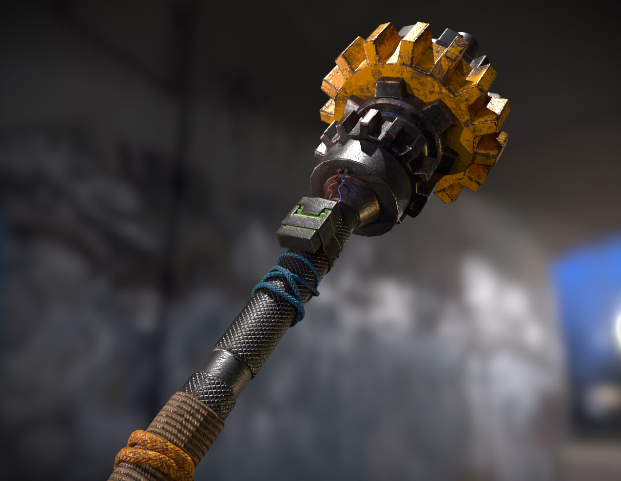 ArtStation - Post-Apocalyptic Scrap Weapon