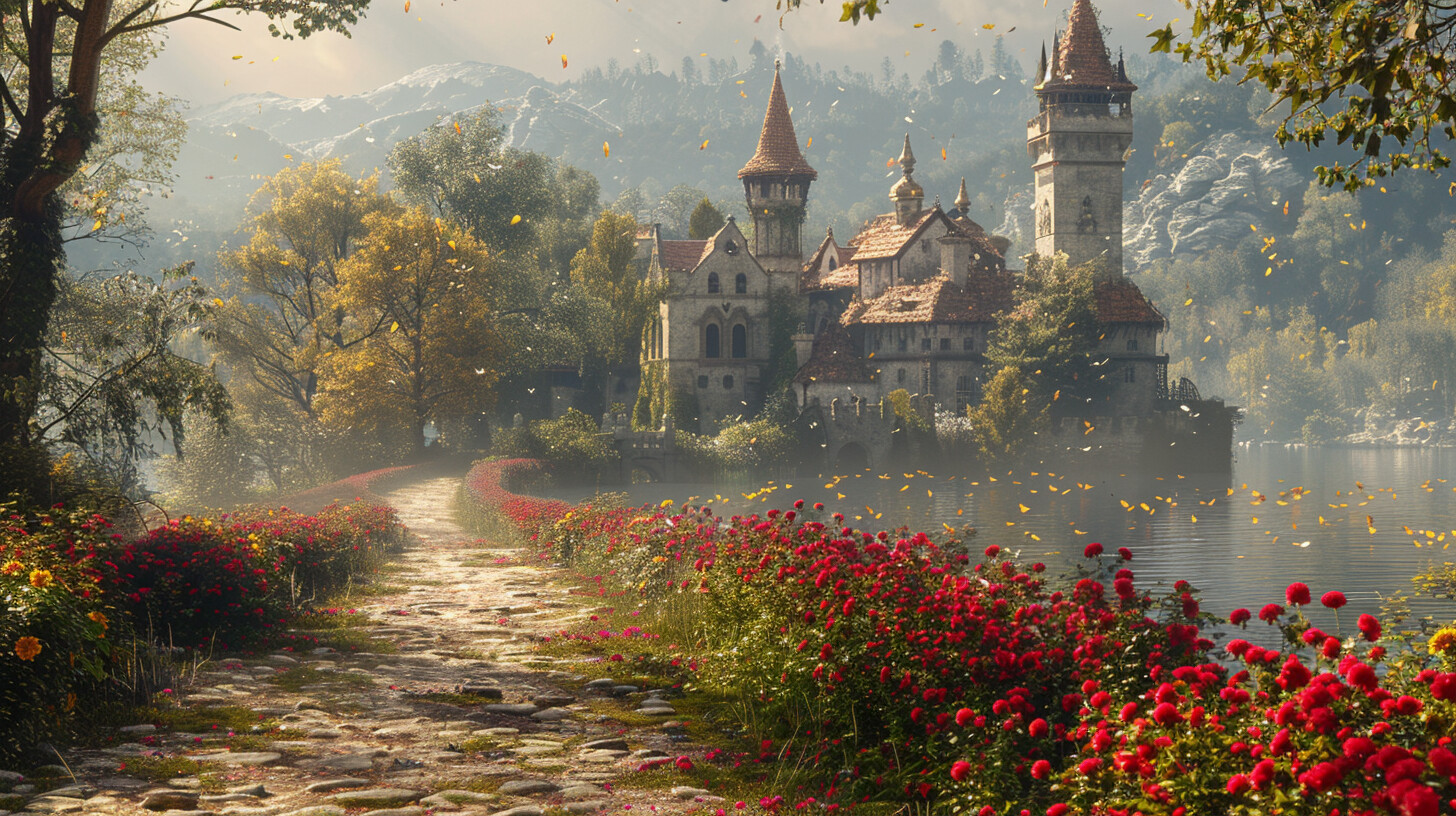 Concept Art - +300 Fantasy Castle Environment Concept(4k)