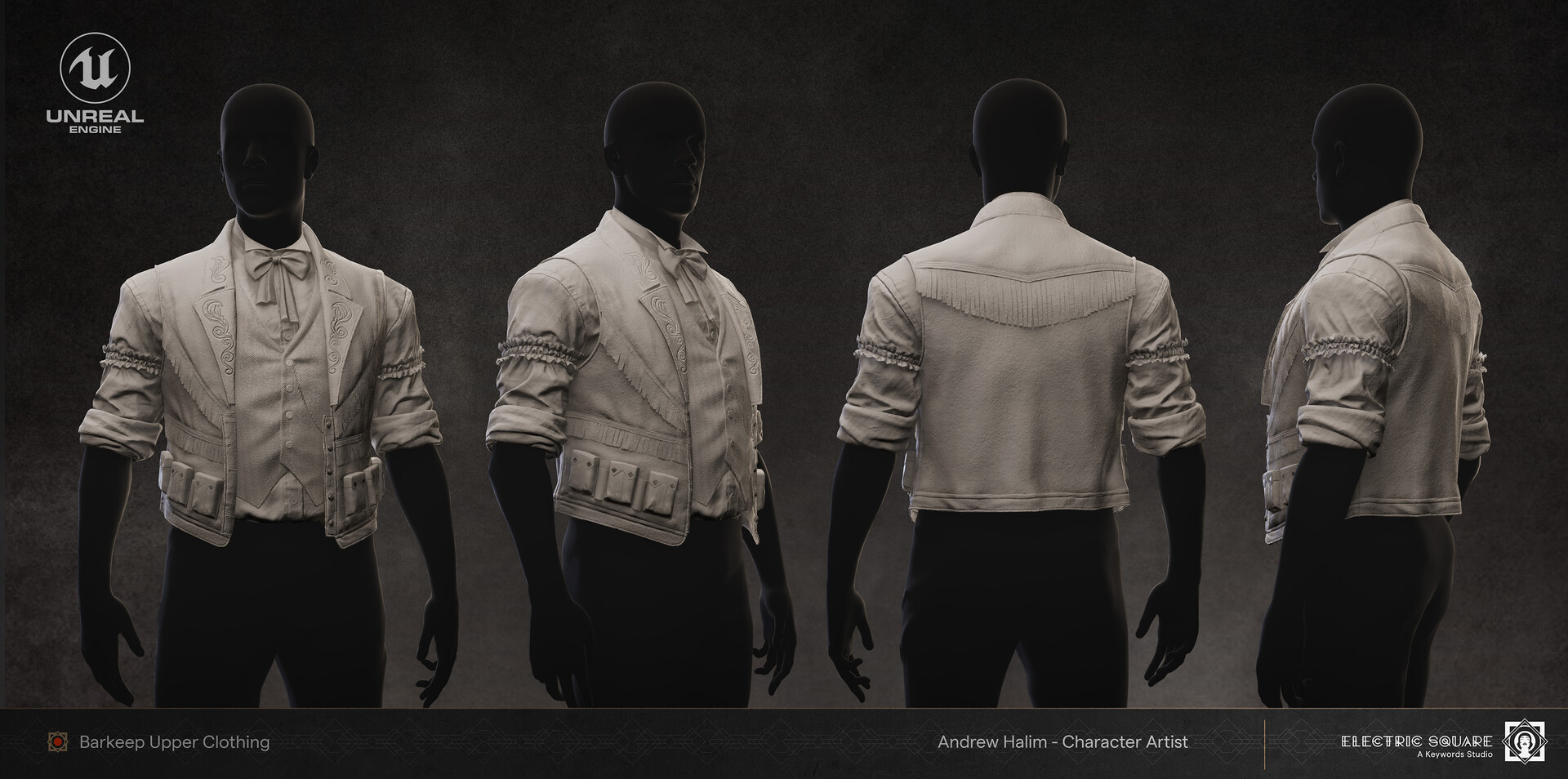 Andrew Halim - Barkeep Upper Clothing - Game Asset Training