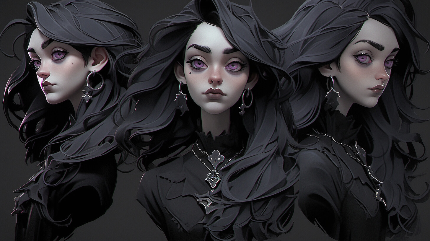 3D Head Sculpt References in 4K - Tika Art - +300 Stylized Gothic ...