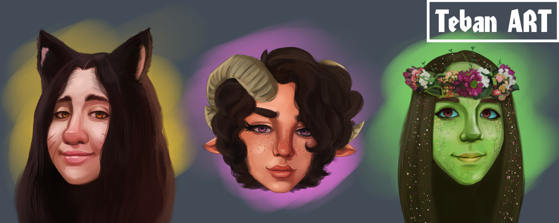 ArtStation - The Cat, The Satyr, and The Dryad