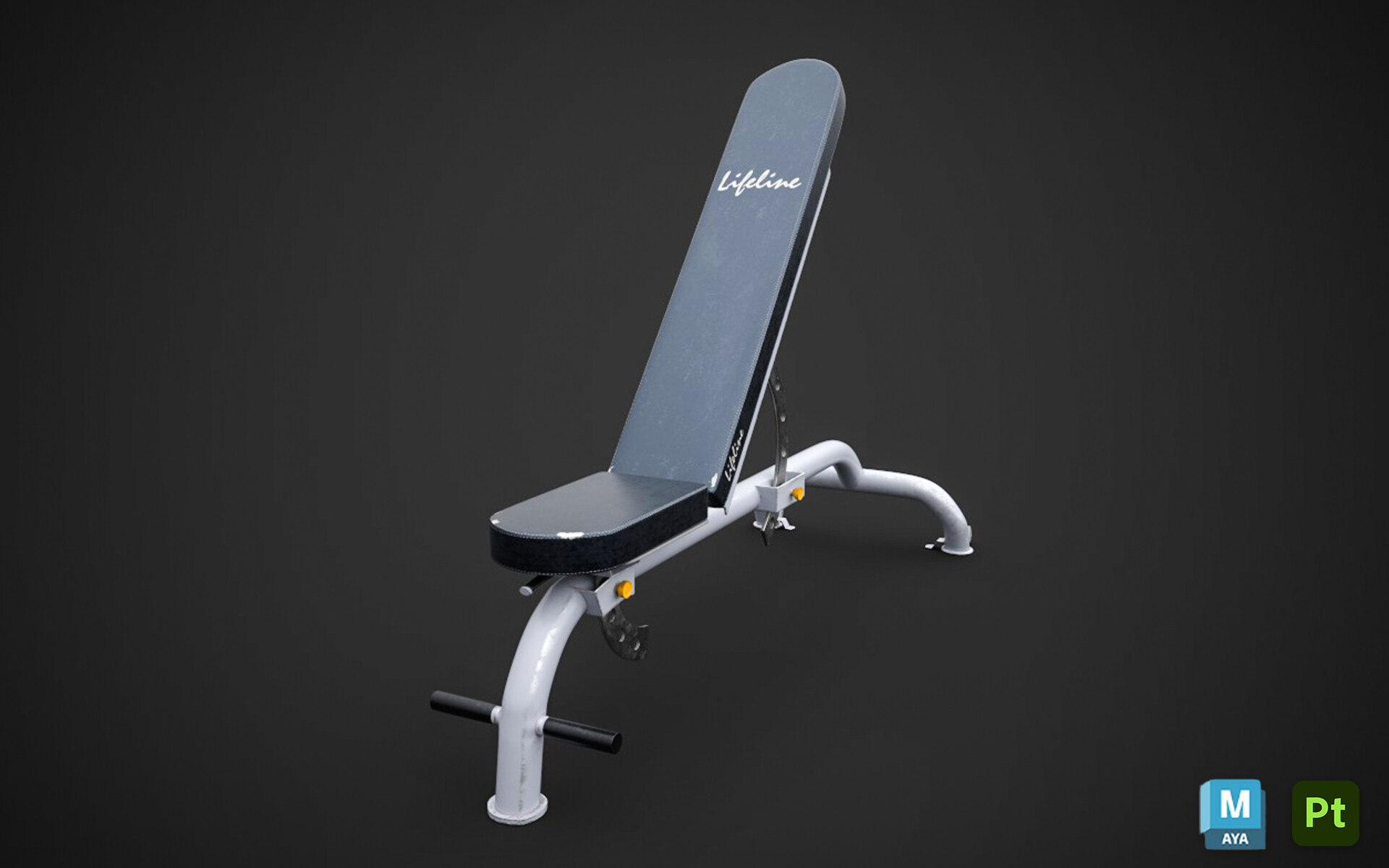 ArtStation - Gym Bench 3D Model