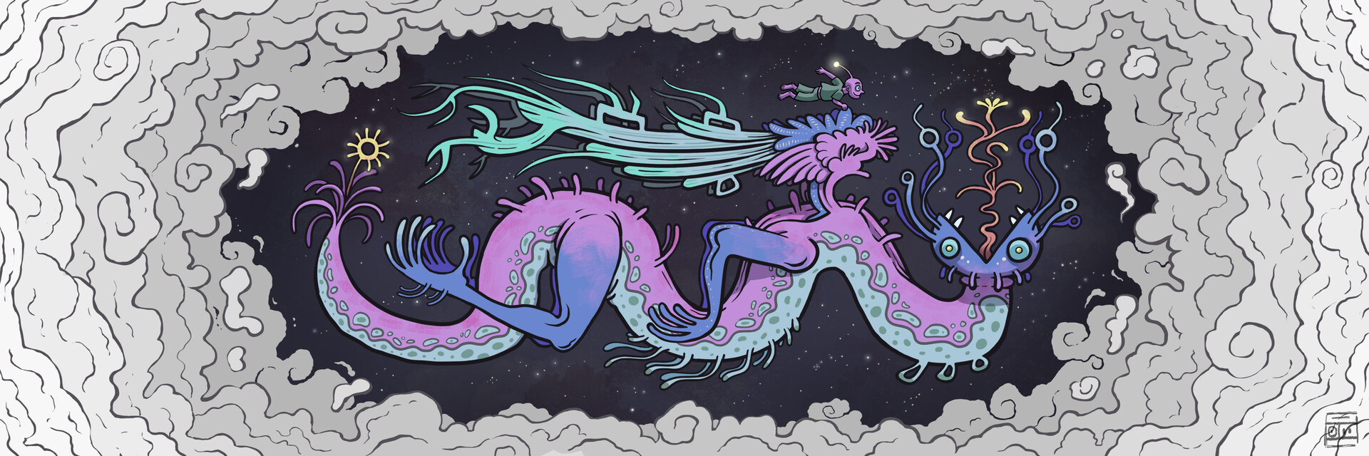 ArtStation - A snake among the stars