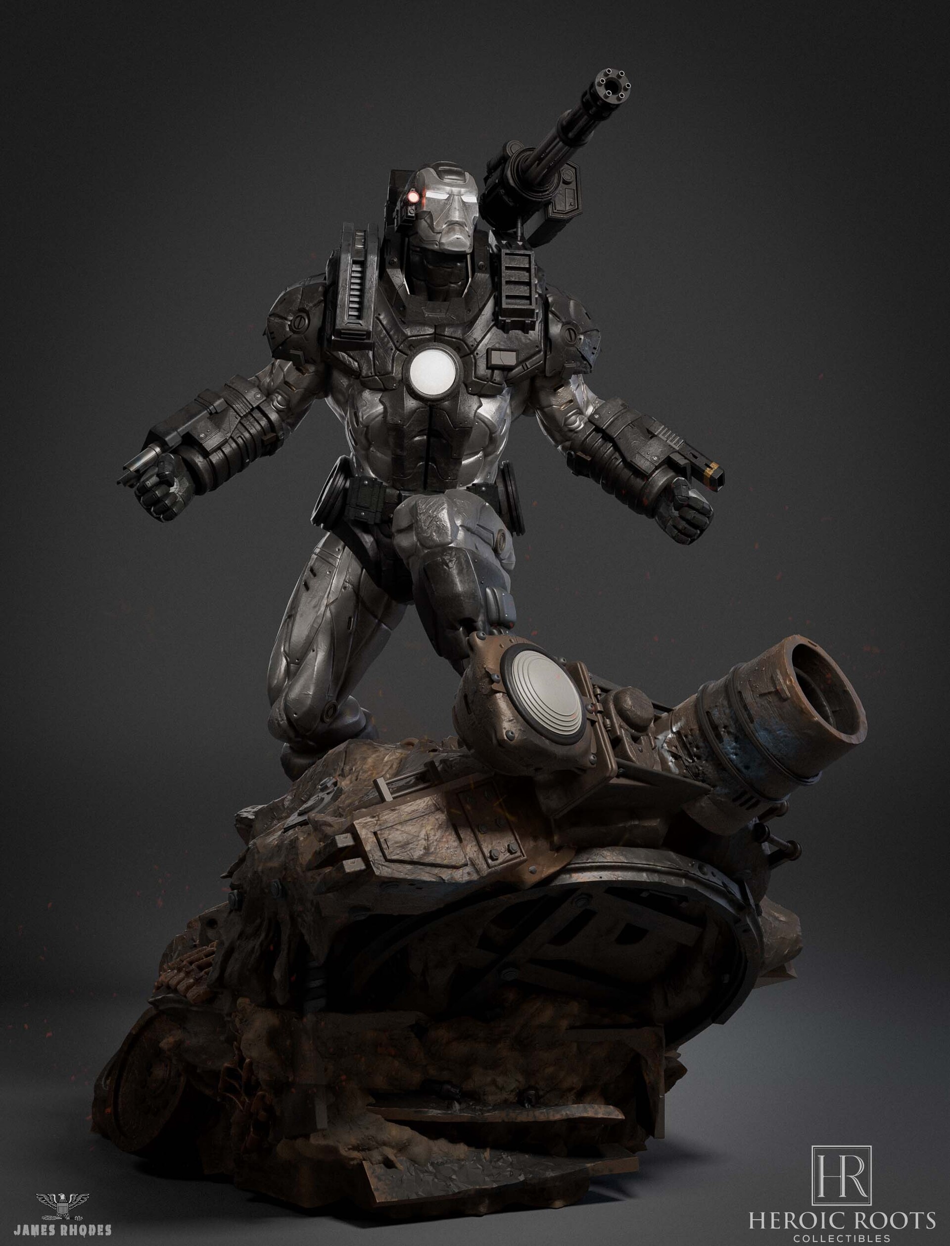 ArtStation - War Machine - Custom statue - Heroic Roots