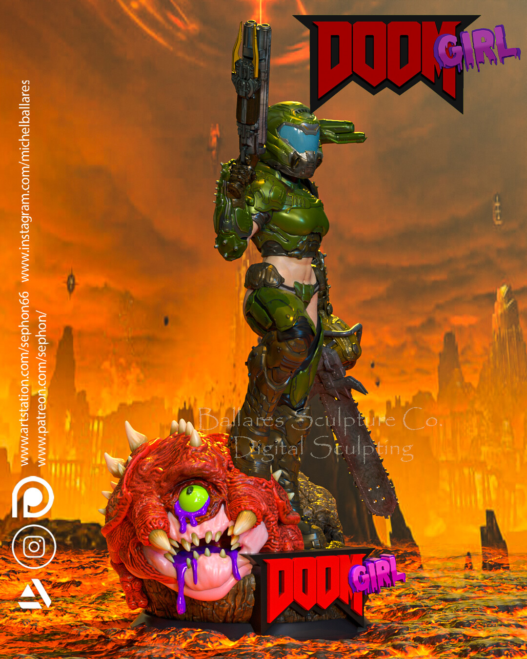 Michel Ballares Rodriguez - DOOM GIRL BY CREATIVE GEEK MB