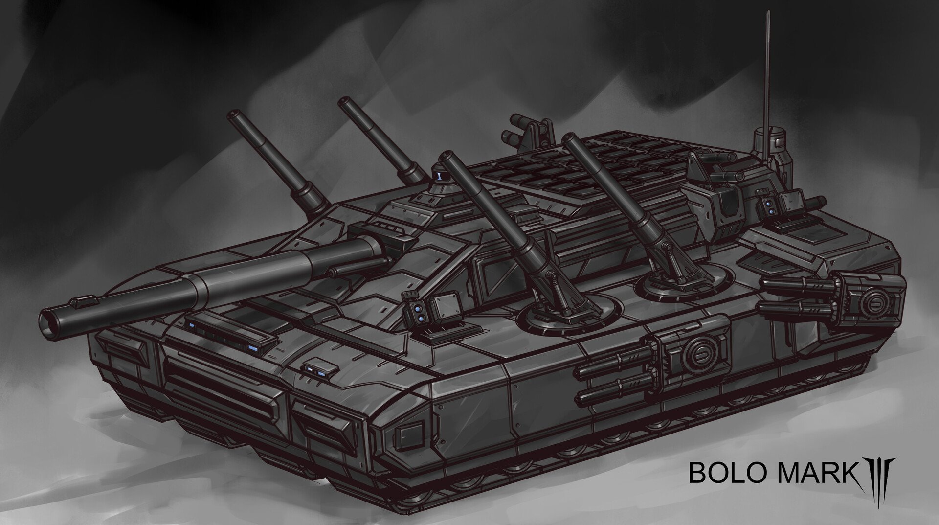 ArtStation - The concept art for the futuristic tank "Bolo Mark III"