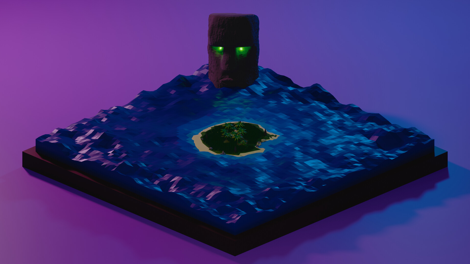 ArtStation - Moyai isle