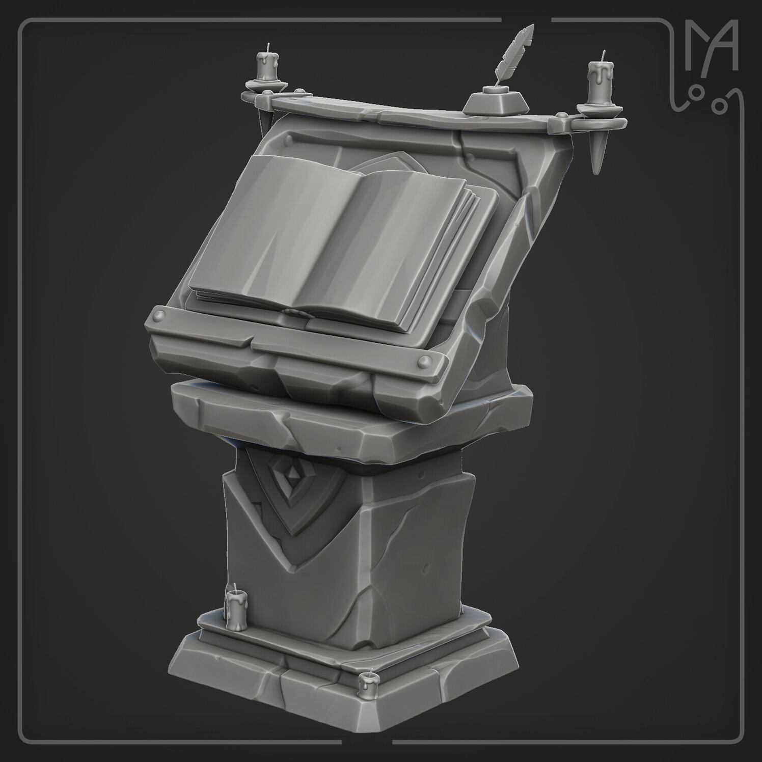 ArtStation - Stylized lectern