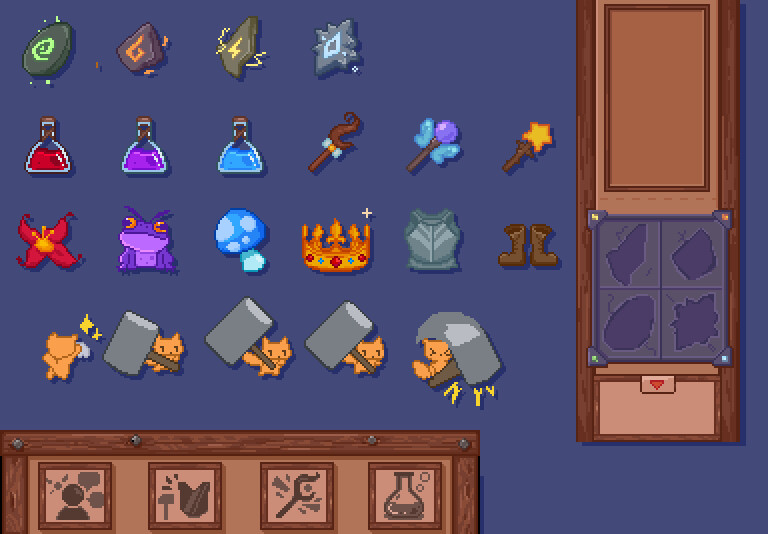 ArtStation - Sprites for Runesmith (GMTK 2024 Game Jam)