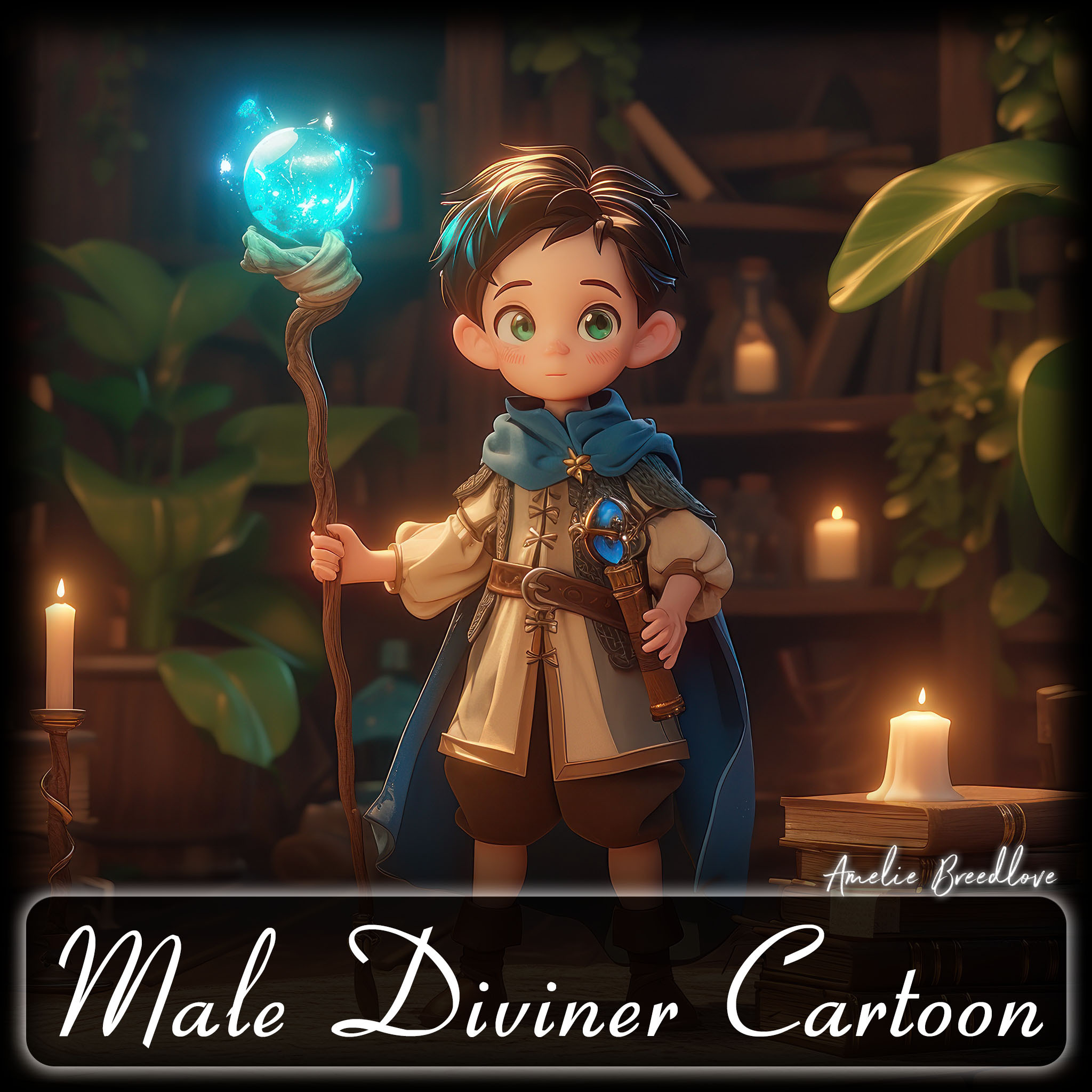 Amelie Anime - 200 Male Diviner Cartoon (Full Body) Reference Pack | 4K ...