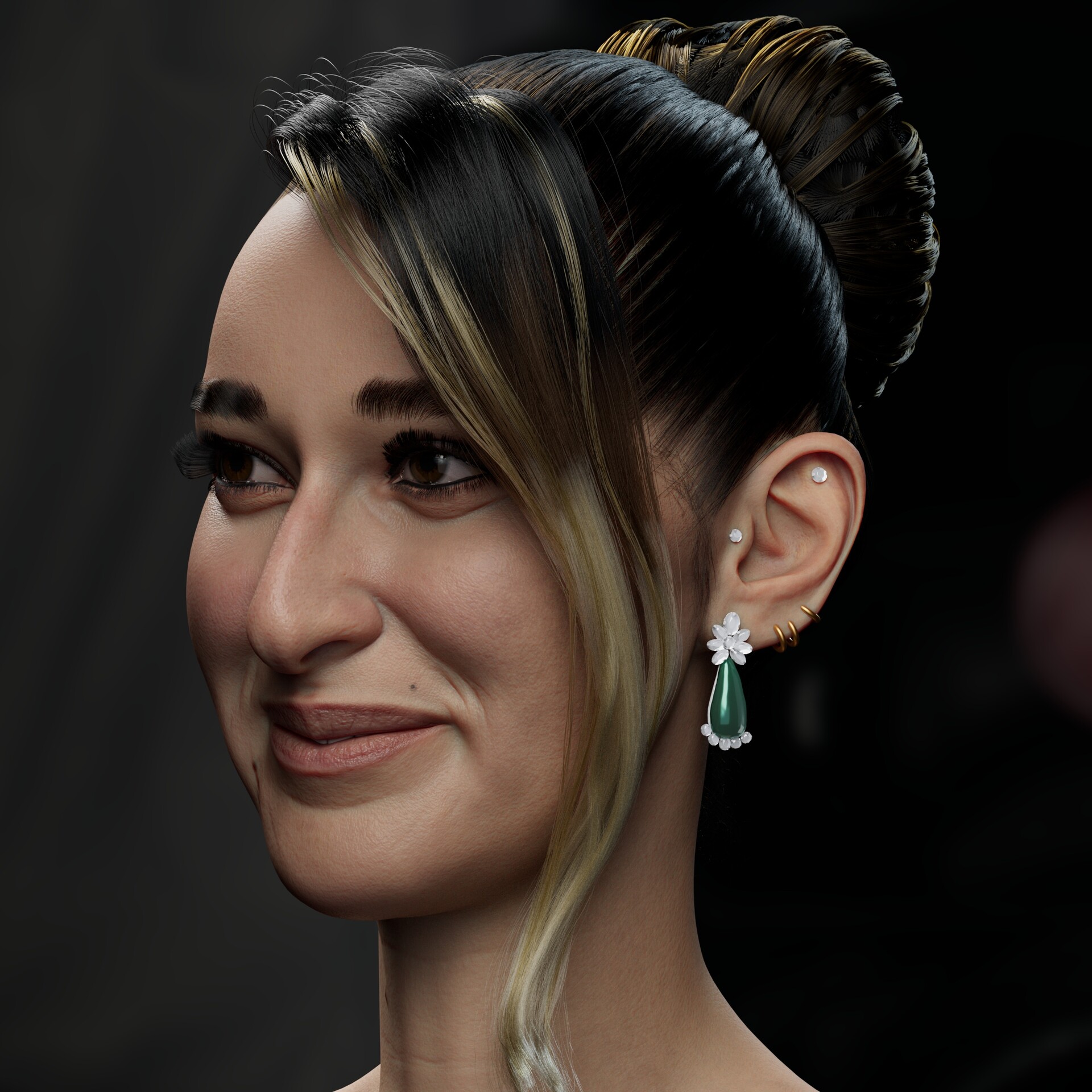 ArtStation - Amina Khalil with green earring