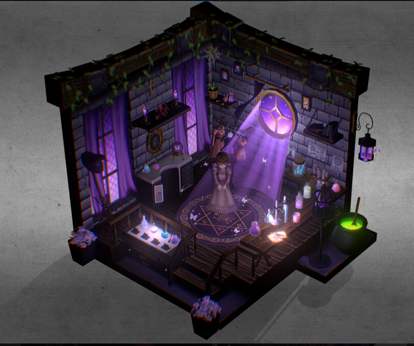 ArtStation - Stylized Witch's room