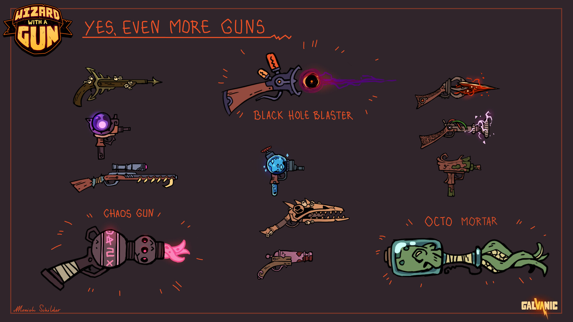 Moniek Schilder - Concept Artist - Wizard with a Gun - Guns!