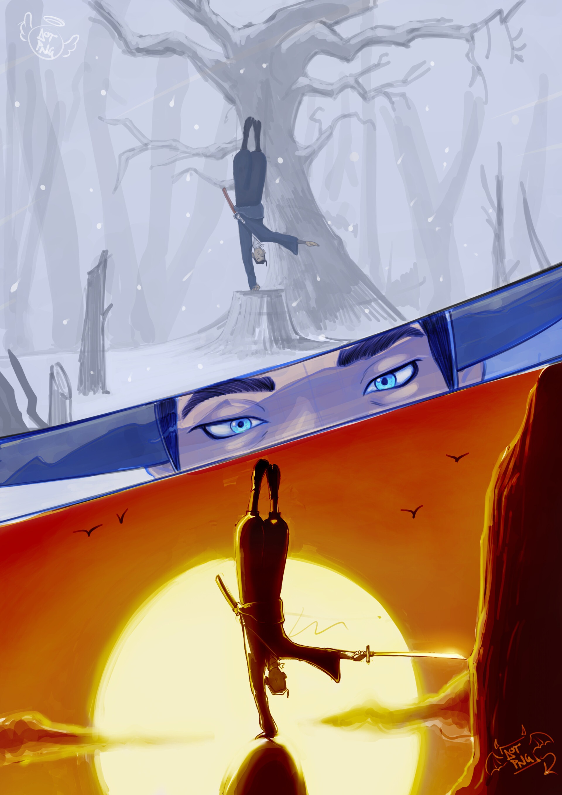 ArtStation - "steady" (Blue Eye Samurai fanart)