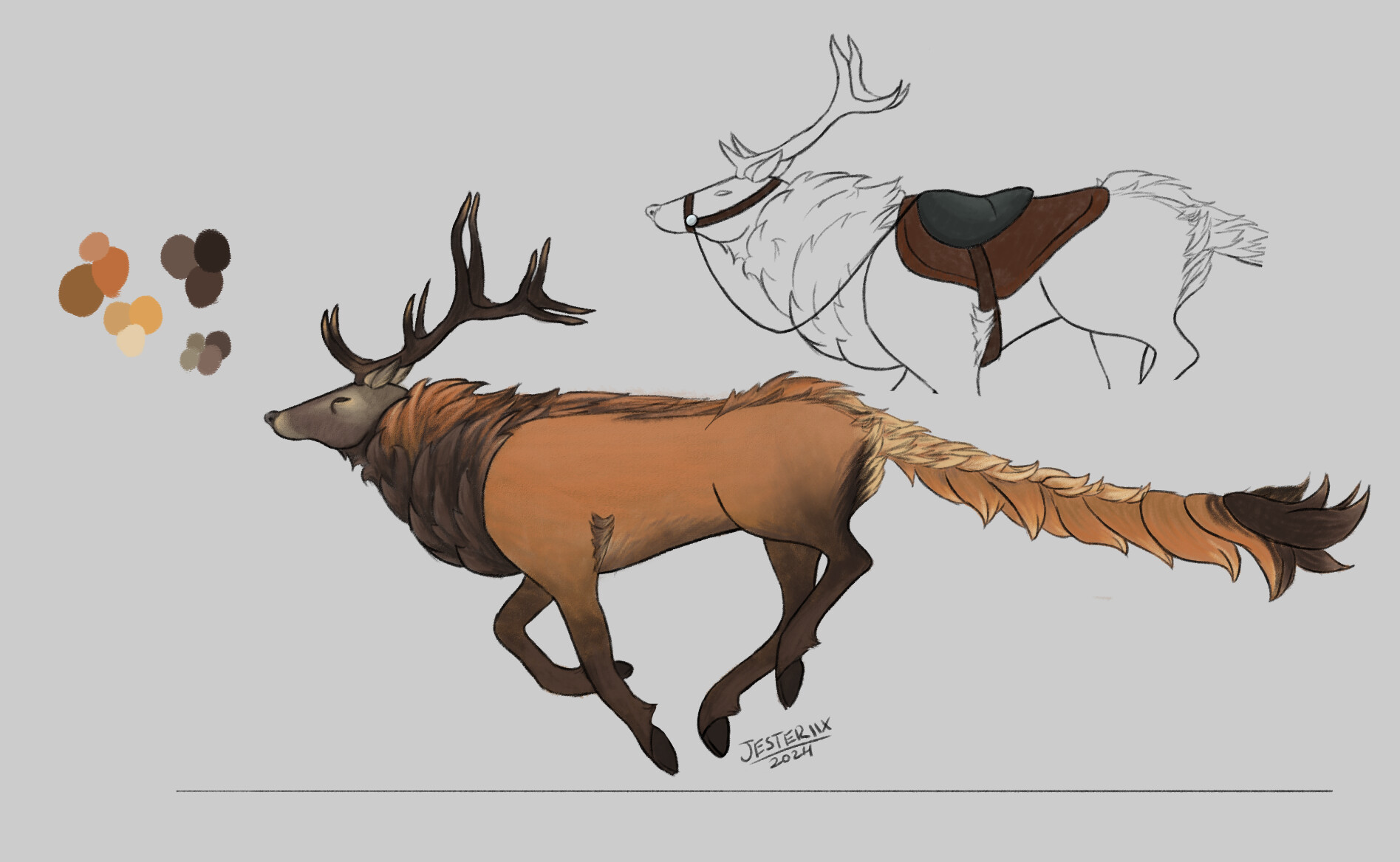 ArtStation - Elk Mount creature concept