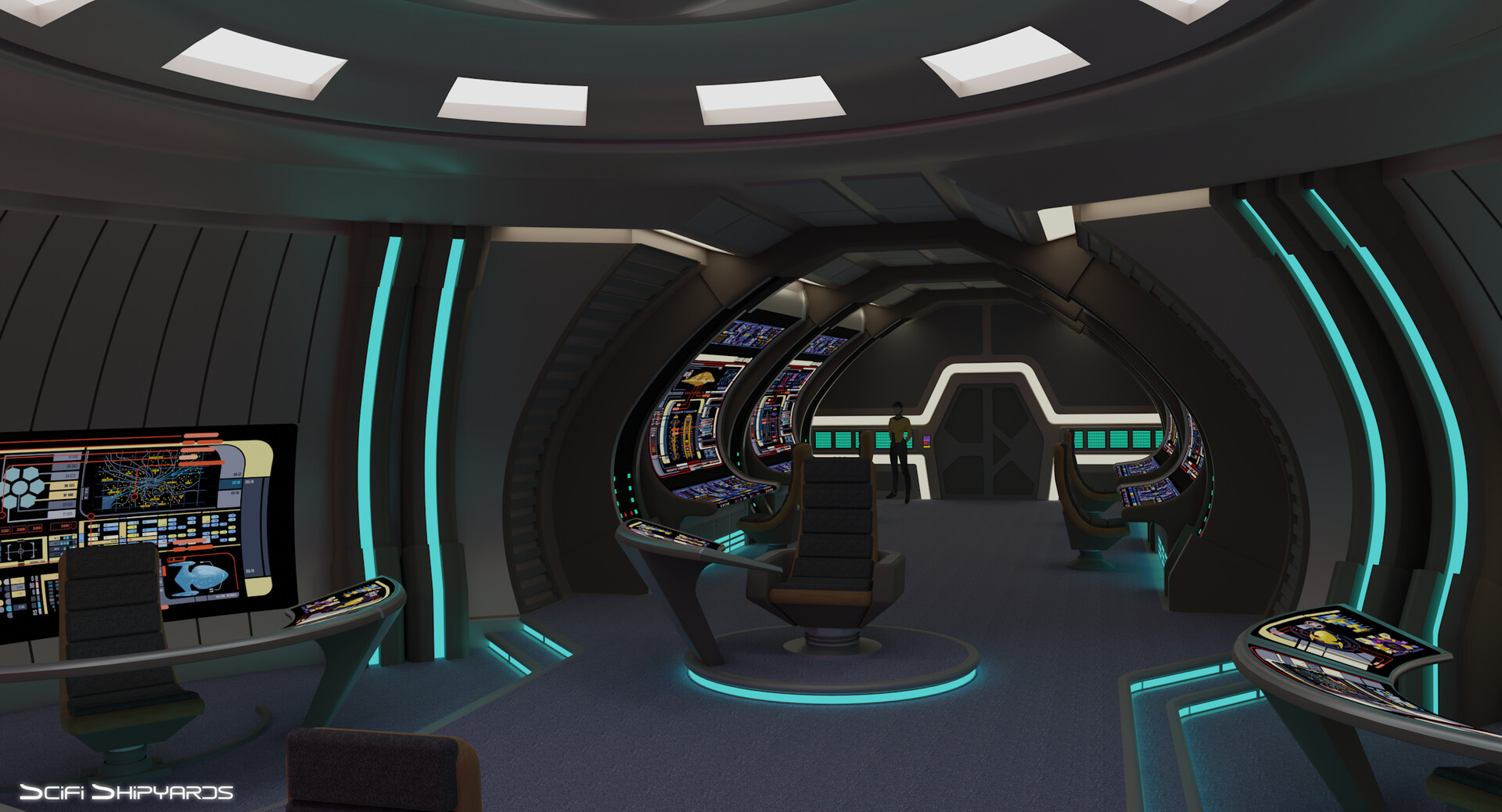 ArtStation - Star Trek Bridge - U.S.S. Traveller