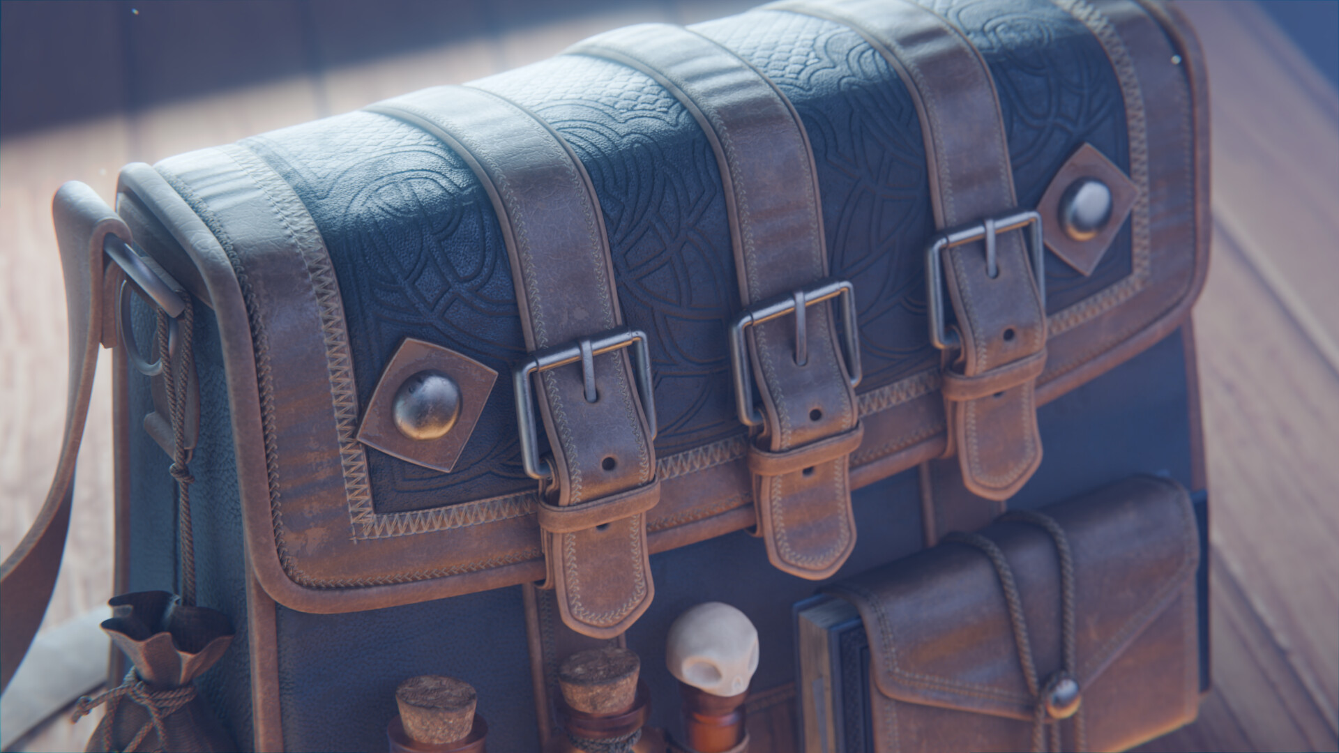 ArtStation - Leather Potion Bag