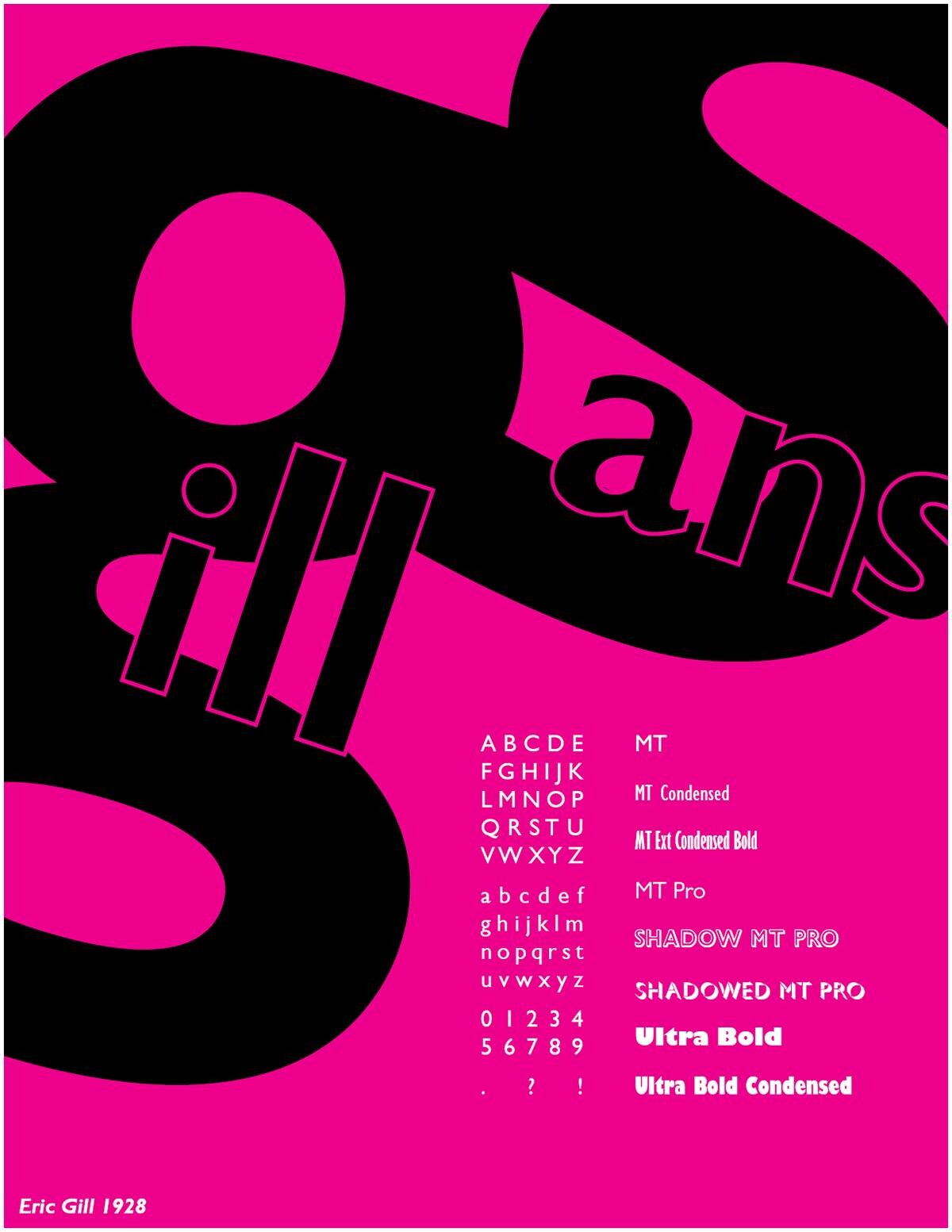 ArtStation - Gill Sans Typography Poster