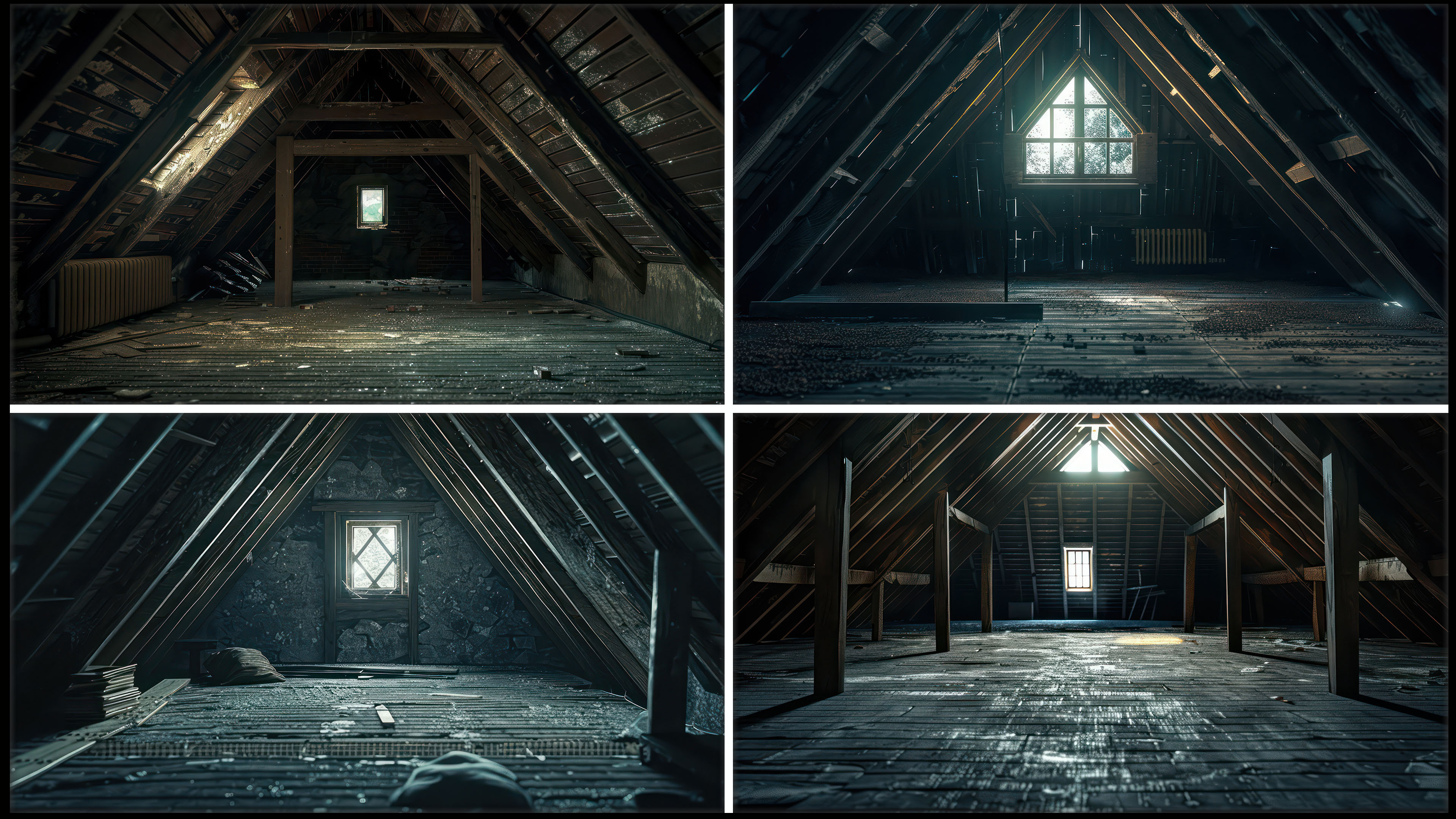 dark attic background