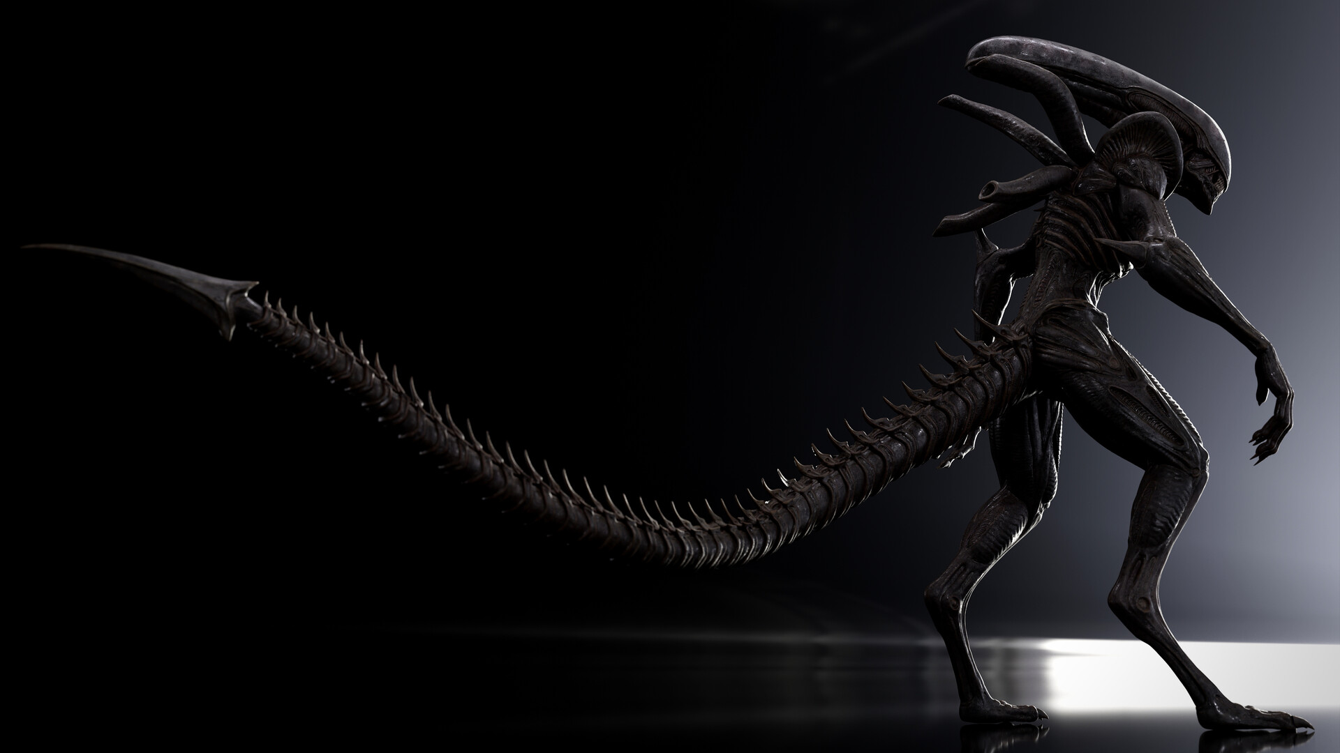 Wallpaper 1920x1080 Xenomorph Dinosaur