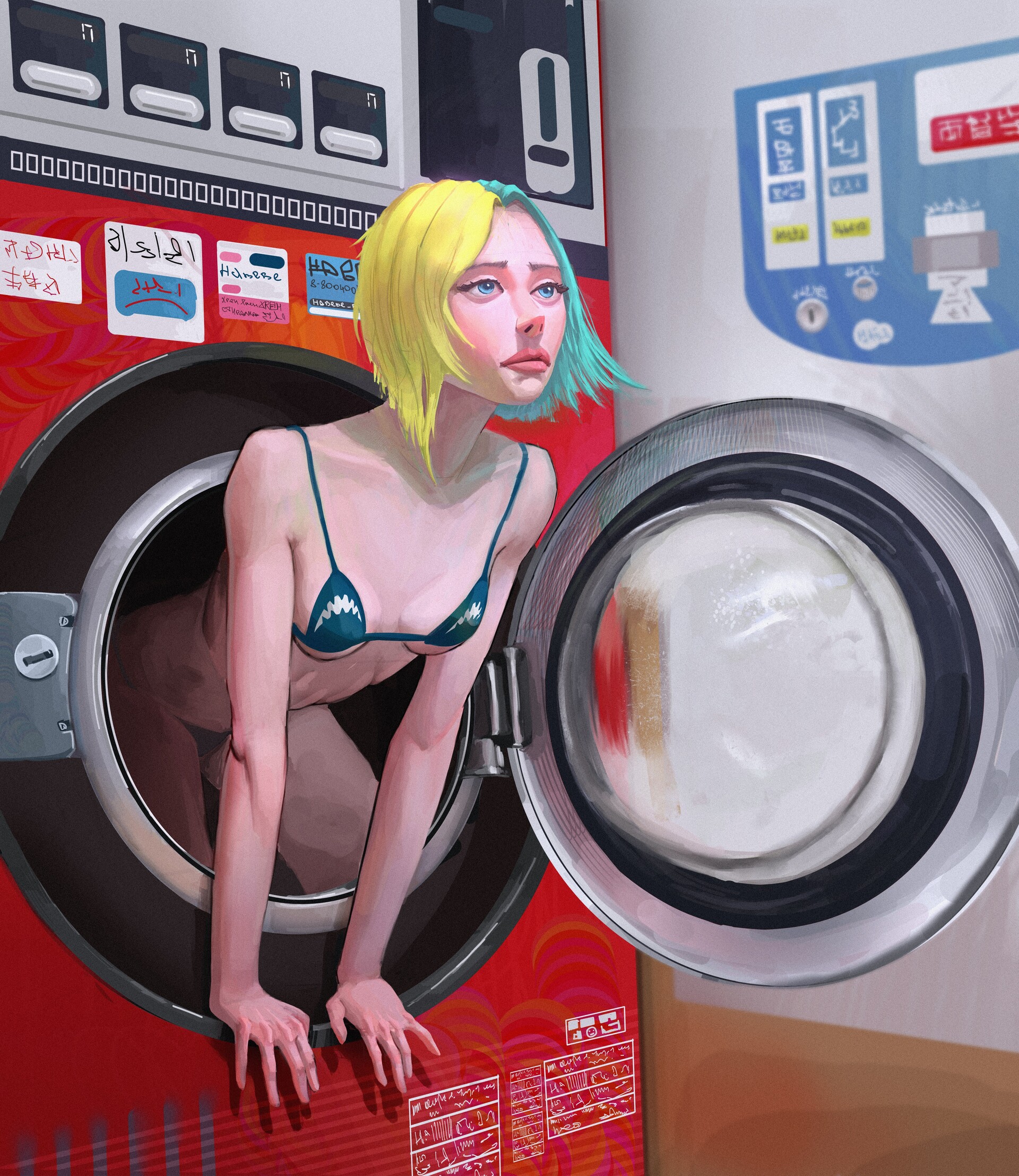 ArtStation - washing machine illustration
