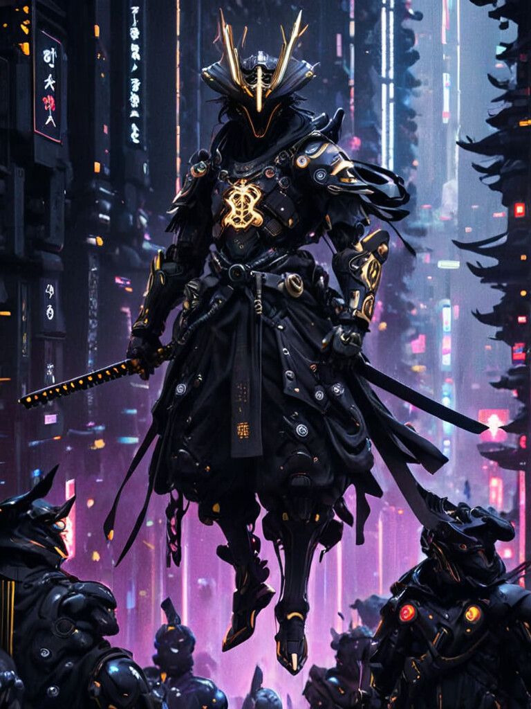 ArtStation - A closeup of fantastical image of a kurosawa samurai ...