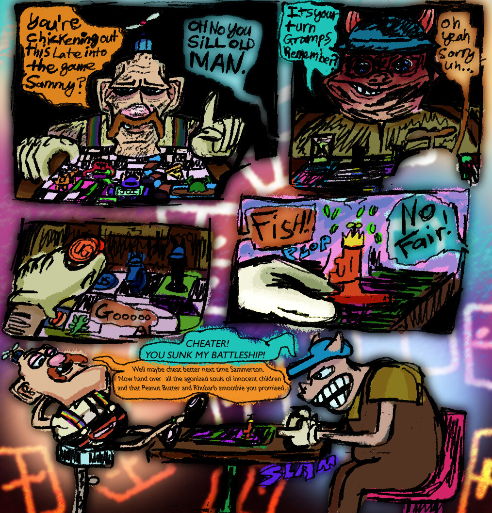 cartoon uncle samsonite