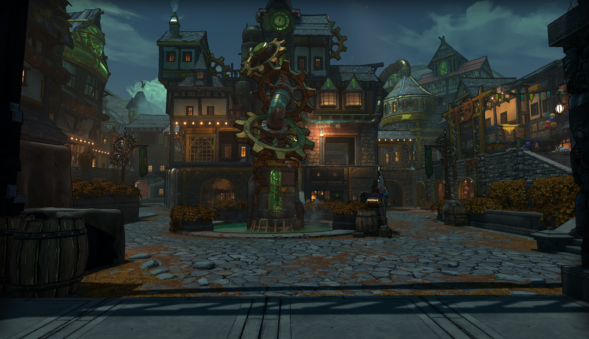 Art of Matthew Wood - Tiny Tina Level Art - Cog Work Plaza Battle Map ...