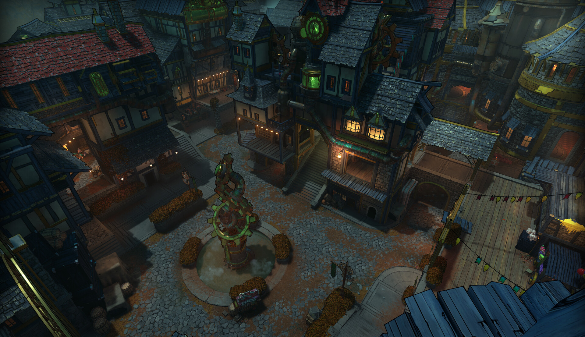 Art of Matthew Wood - Tiny Tina Level Art - Cog Work Plaza Battle Map ...