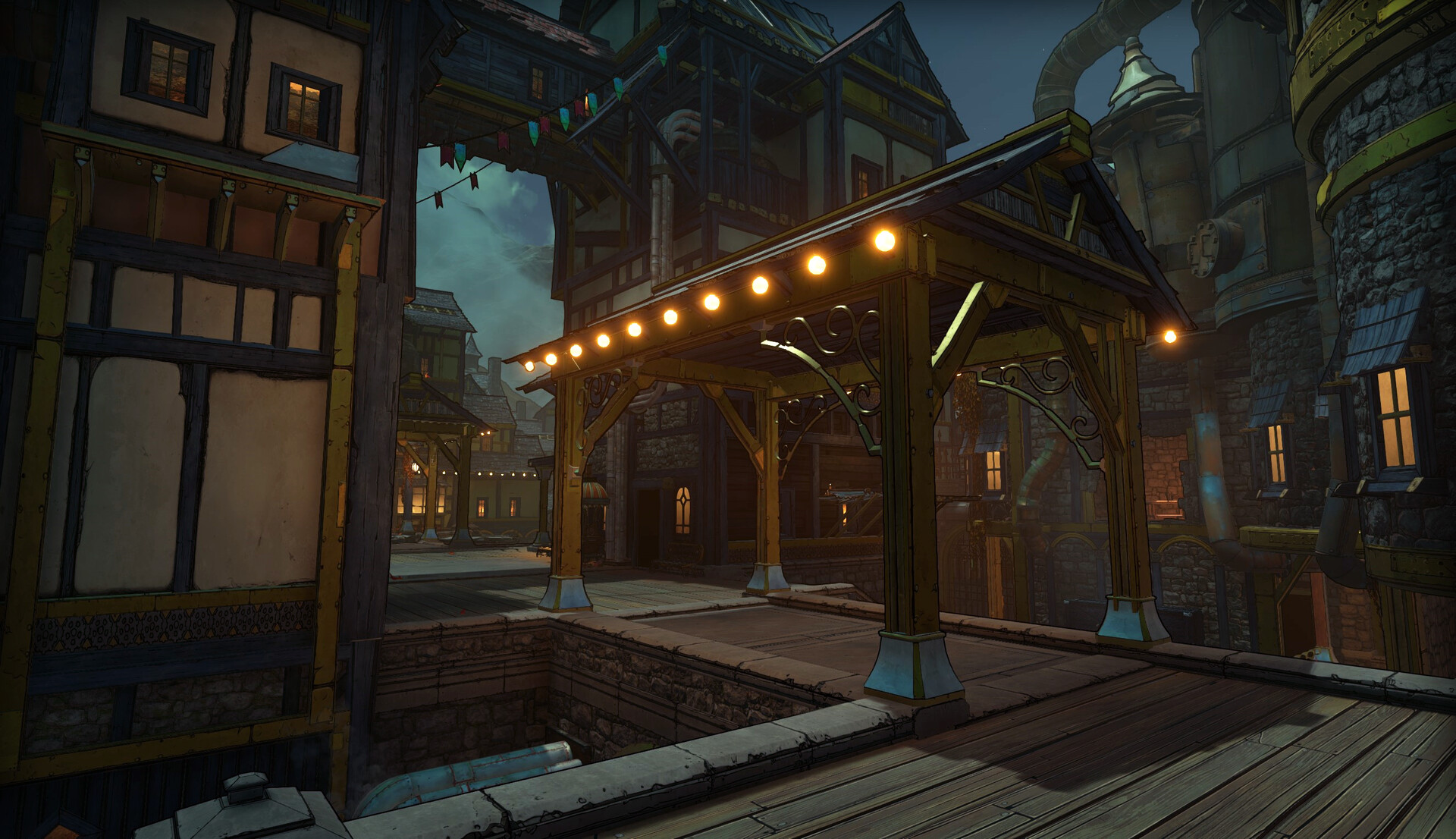 Art of Matthew Wood - Tiny Tina Level Art - Cog Work Plaza Battle Map ...