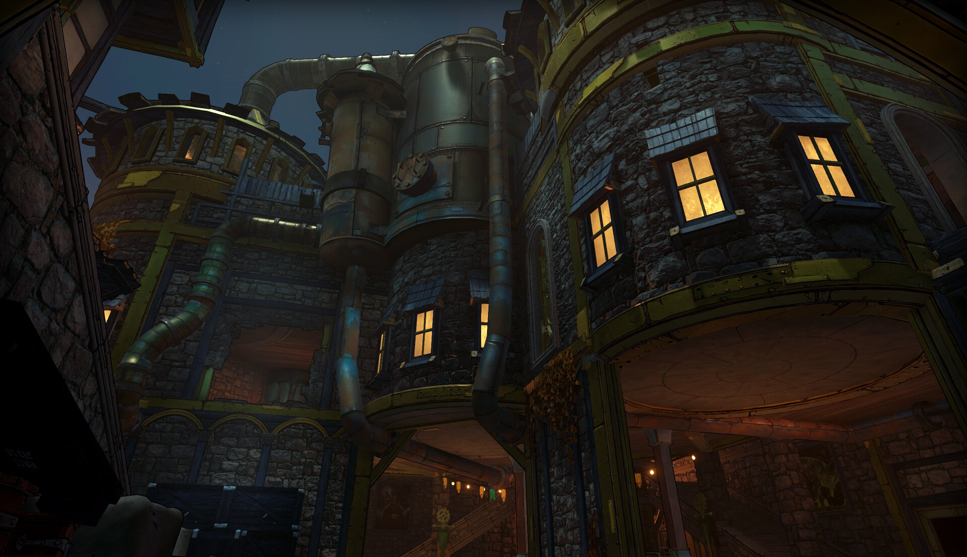 Art of Matthew Wood - Tiny Tina Level Art - Cog Work Plaza Battle Map ...