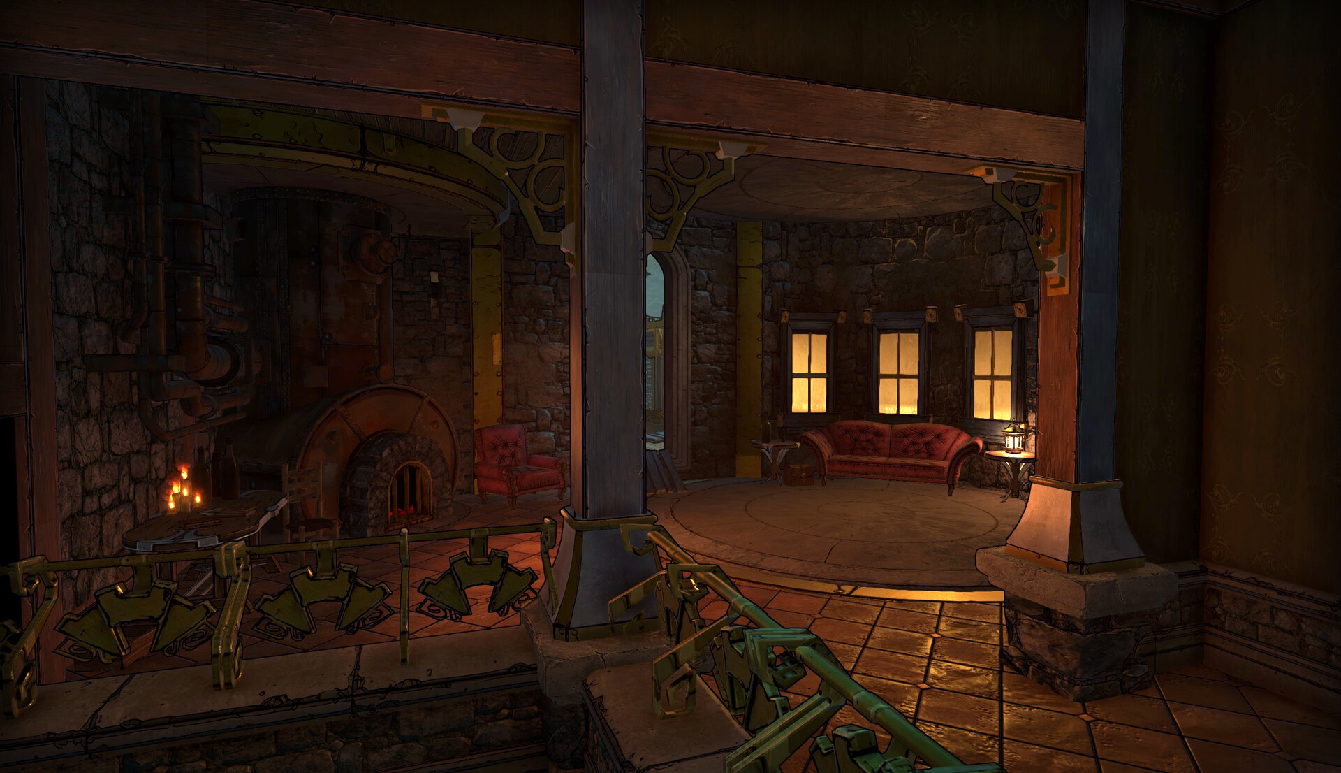 Art of Matthew Wood - Tiny Tina Level Art - Cog Work Plaza Battle Map ...
