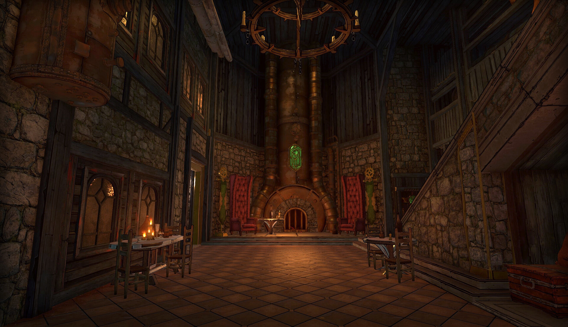 Art of Matthew Wood - Tiny Tina Level Art - Cog Work Plaza Battle Map ...