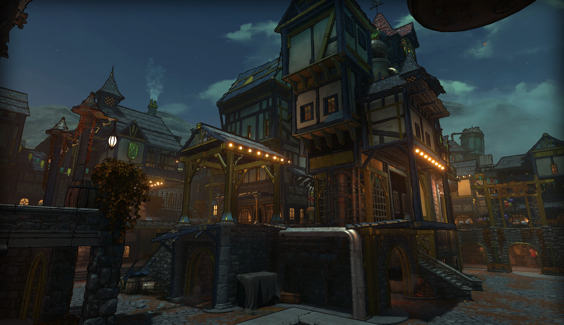 Art of Matthew Wood - Tiny Tina Level Art - Cog Work Plaza Battle Map ...