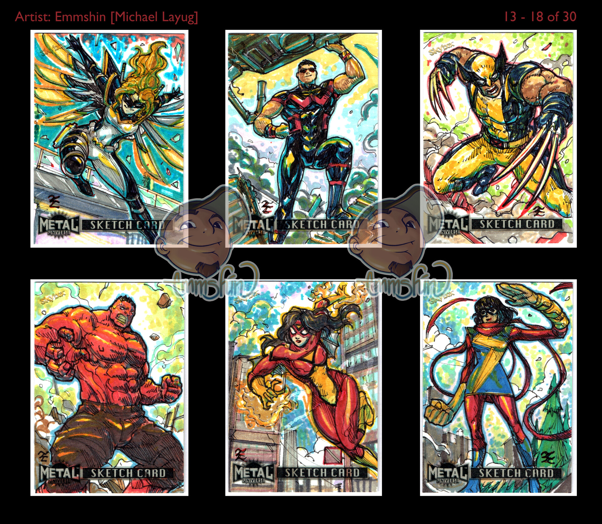 ArtStation - Skybox 2024 Marvel Metal Universe Avengers 22-27