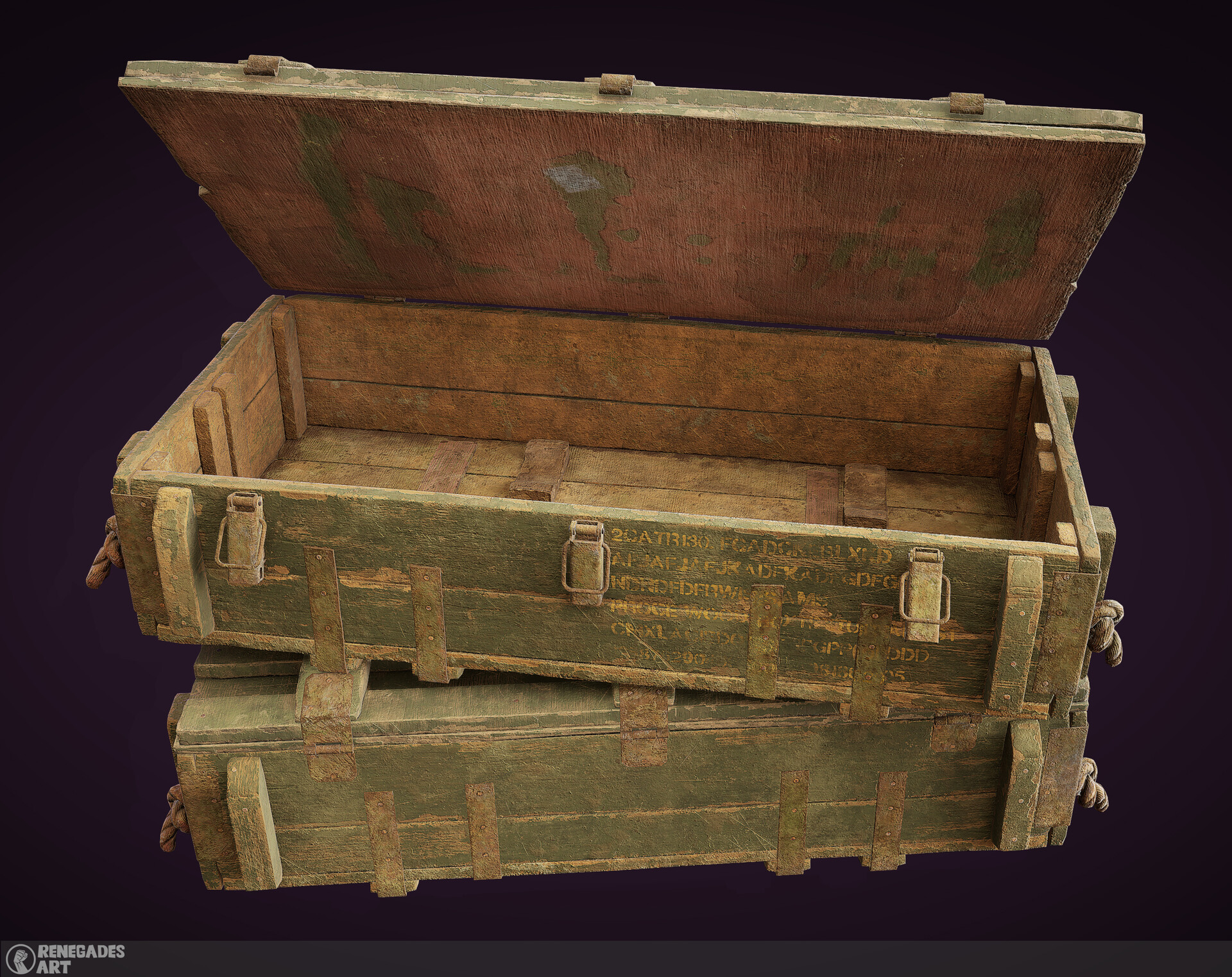 Qumrul Hasan - Wooden ammo Crate box