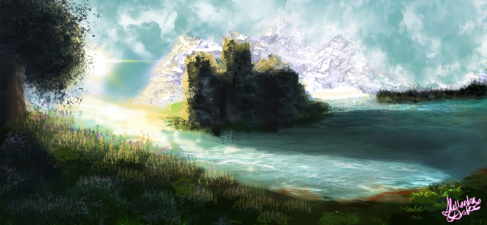 ArtStation - Environment Painted in Procreate Pocket