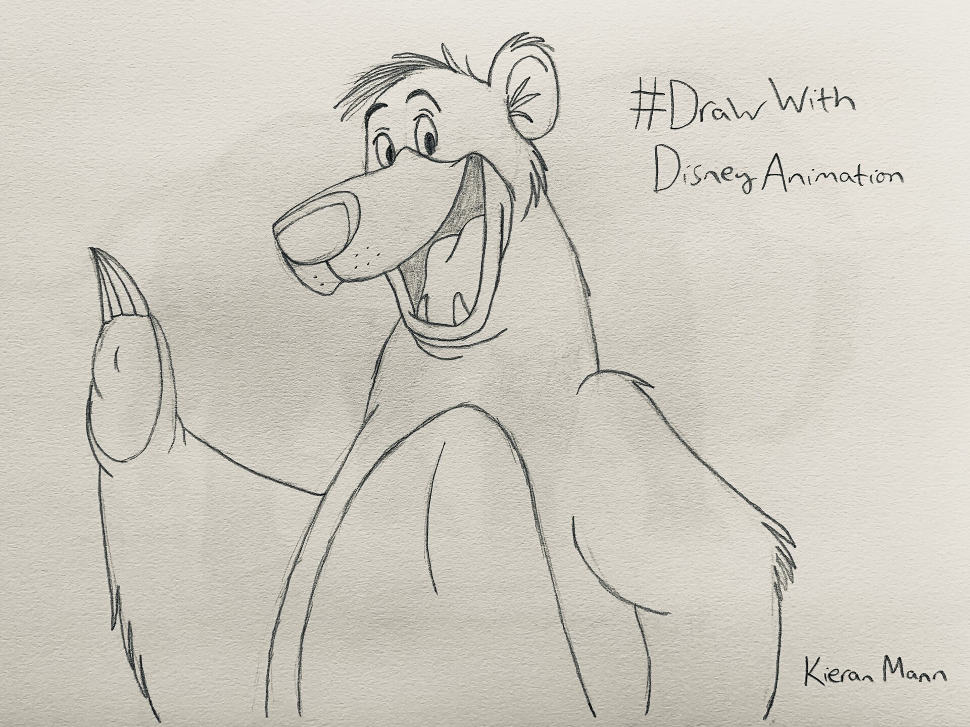 how to draw disney jungle book