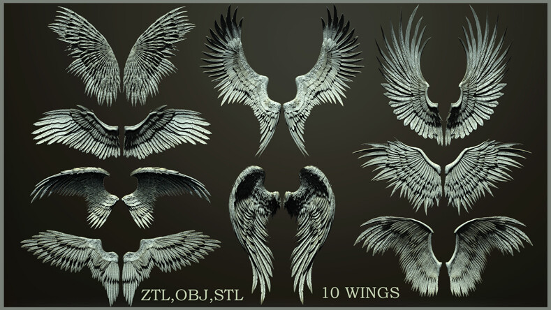 ArtStation - 10 Wings 3d model