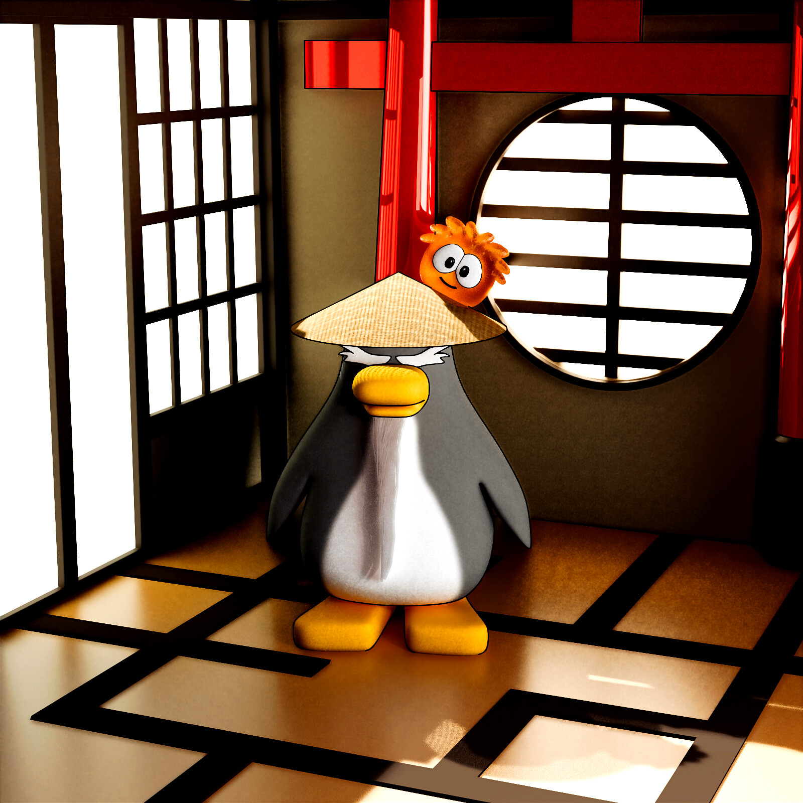 ArtStation - SENSEI CLUB PENGUIN AND PUFFLE