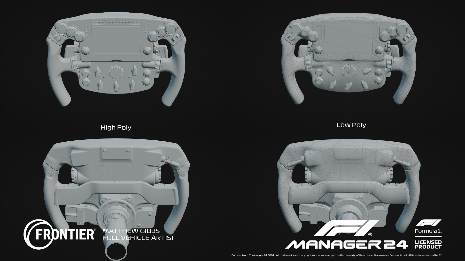 Matthew Gibbs - F1 Manager 24 - Haas Race Team Steering Wheel